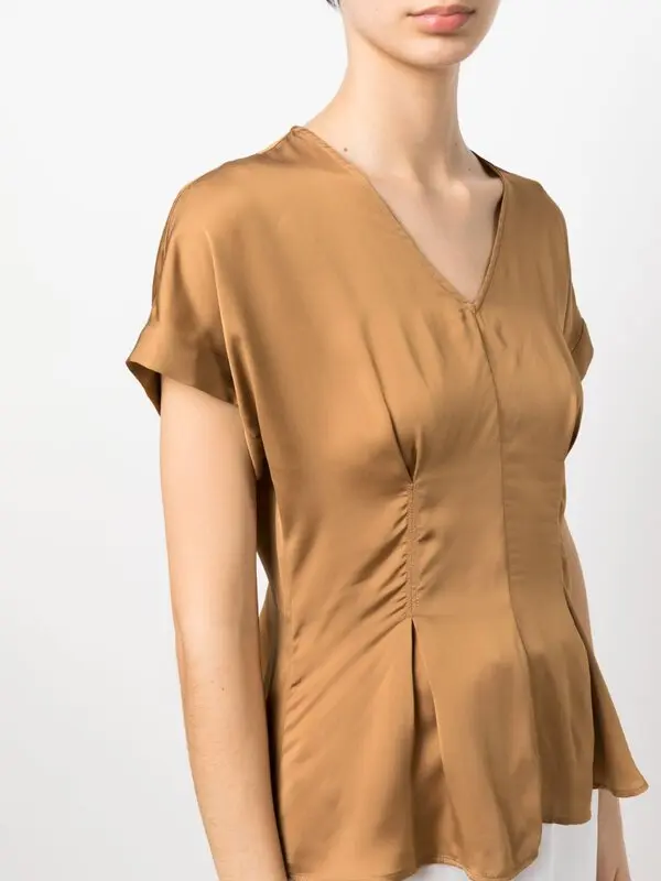 Aspesi Satin-finish Blouse - Brown