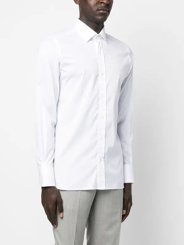 TOM FORD Plain Cotton Shirt - White