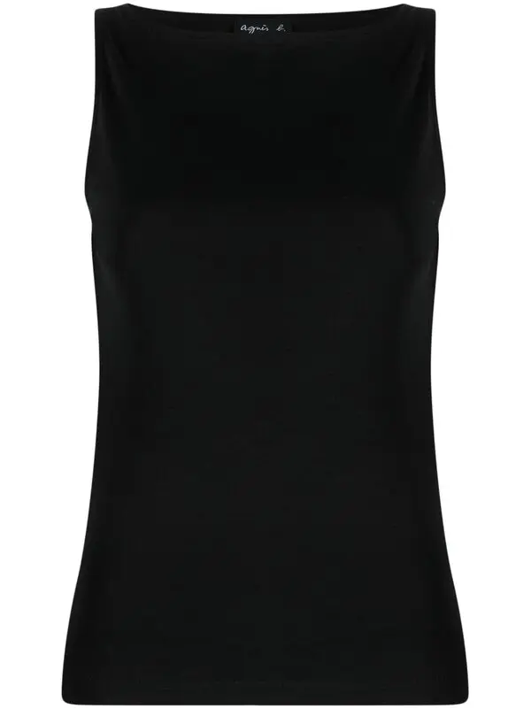 AGNÈS B. Ribbed Boat Neck Tank Top