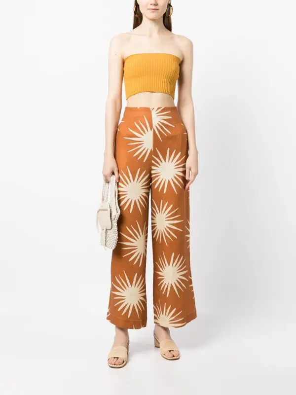 CALA DE LA CRUZ Toya Linen Trousers - Brown