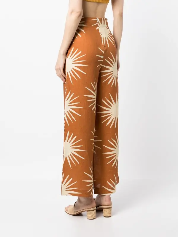CALA DE LA CRUZ Toya Linen Trousers - Brown