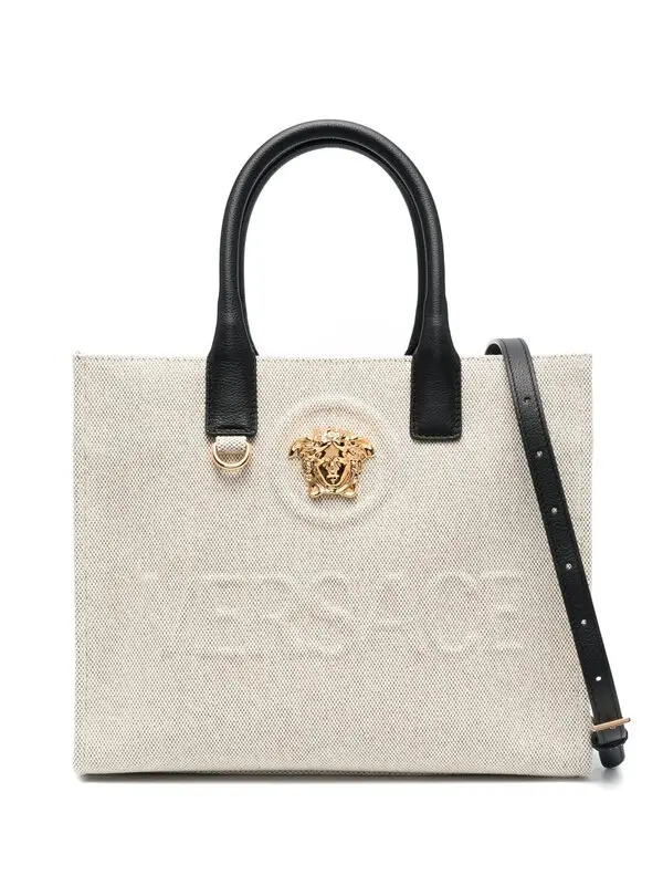 Versace La Medusa Large Canvas Tote Bag