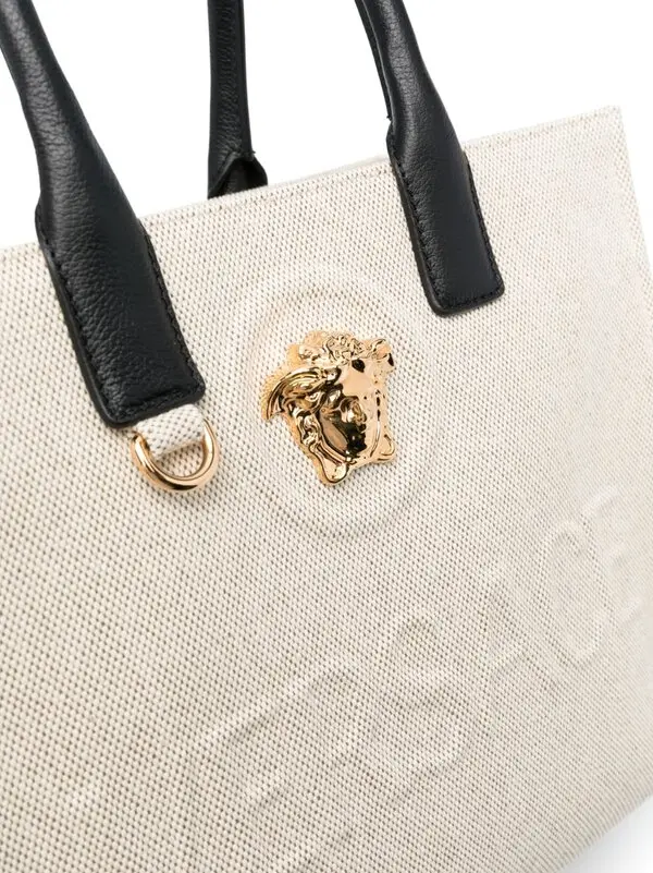 Versace La Medusa Large Canvas Tote Bag