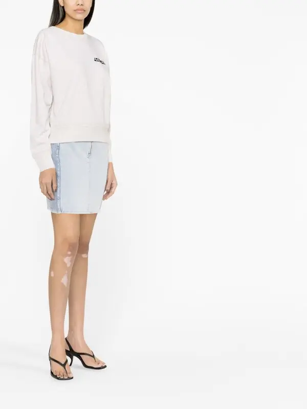 Isabel Marant Étoile Logo-embroidered Sweatshirt - Neutrals