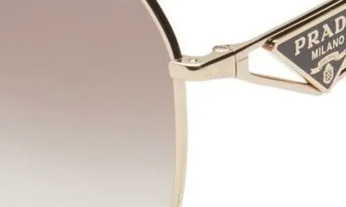 Prada 57mm Round Frame Sunglasses - Dark Grey