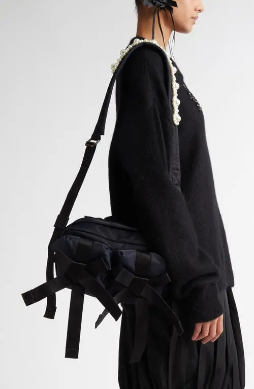 Simone Rocha Crossbody Bum Bag - Navy/pearl