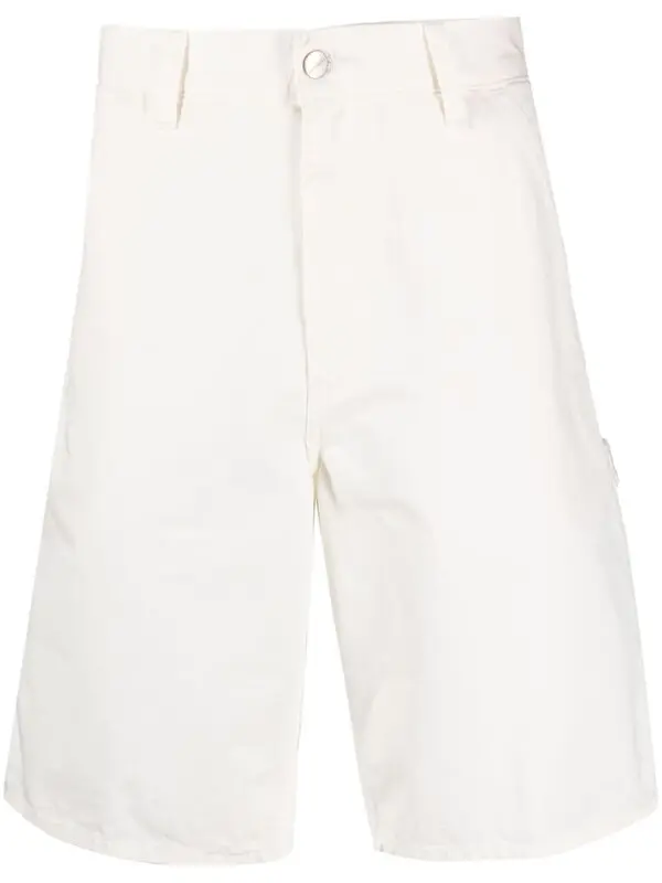 Carhartt Work In Progress Single Knee Cotton Shorts - White