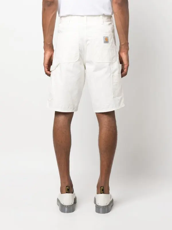 Carhartt Work In Progress Single Knee Cotton Shorts - White