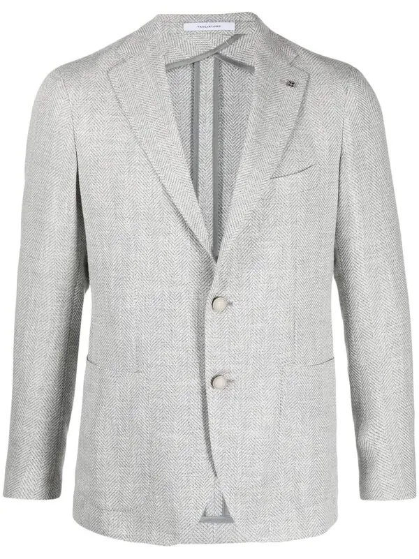 Tagliatore Herringbone-pattern Single-breasted Blazer
