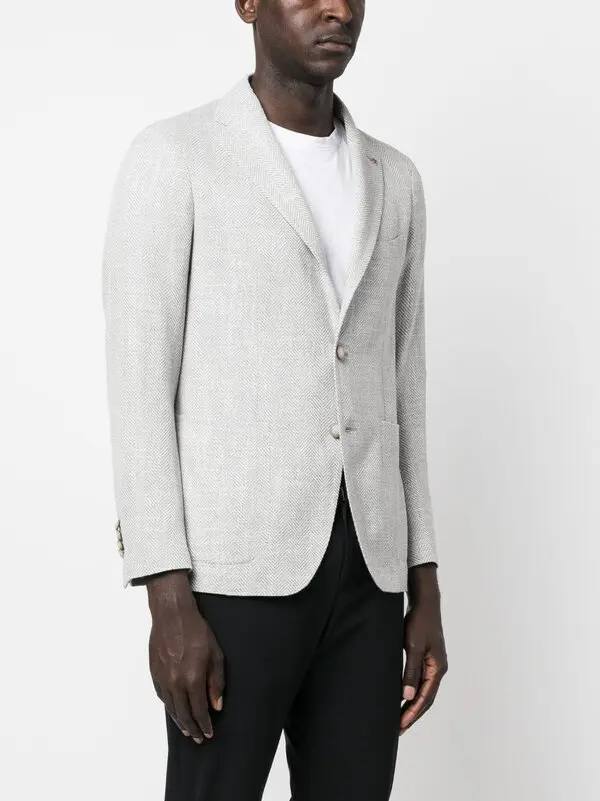 Tagliatore Herringbone-pattern Single-breasted Blazer