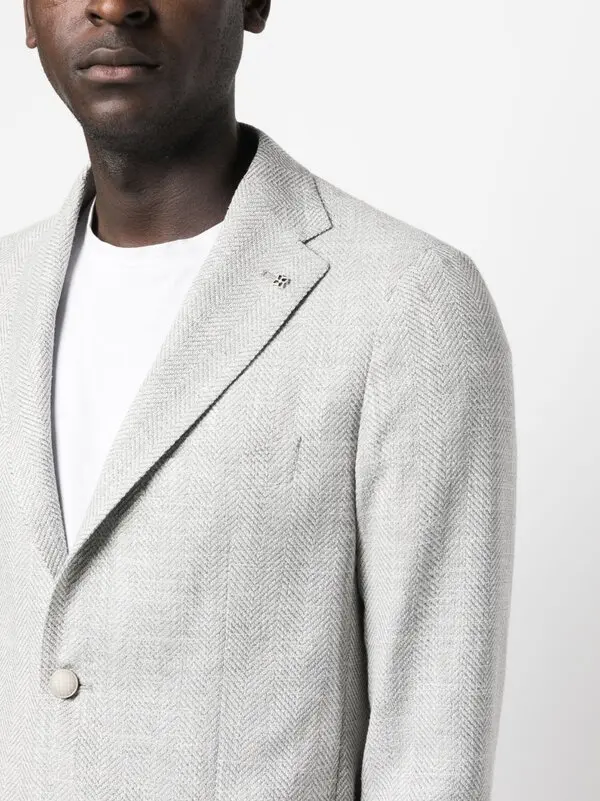 Tagliatore Herringbone-pattern Single-breasted Blazer