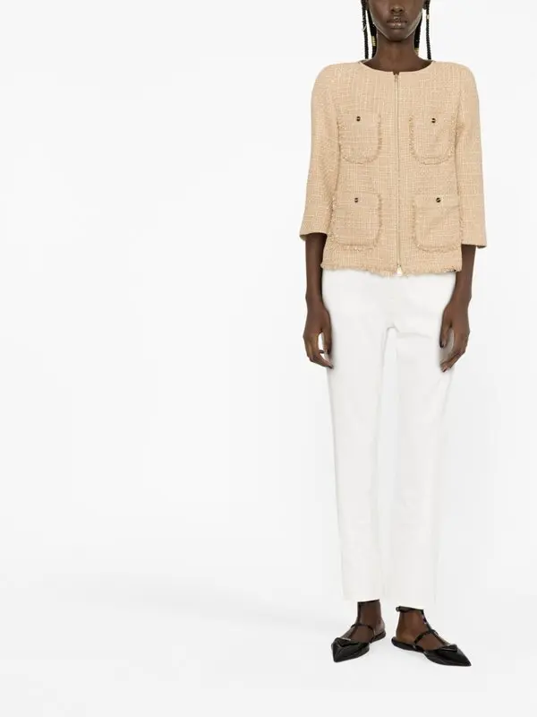 Herno Zip-up Tweed Jacket