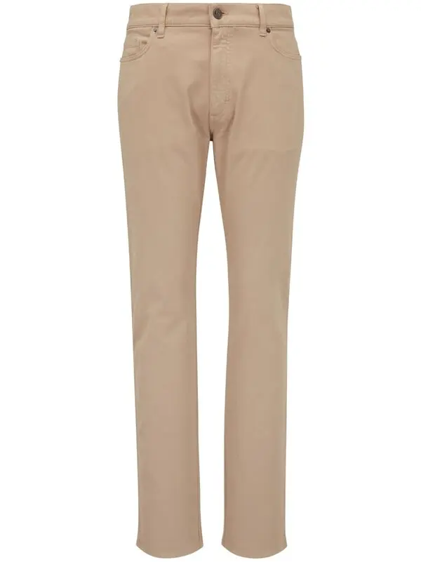 Zegna Slim-cut Trousers - Neutrals