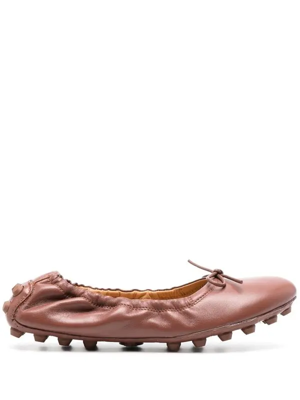TOD'S Gommino Ballerina Shoes - Brown