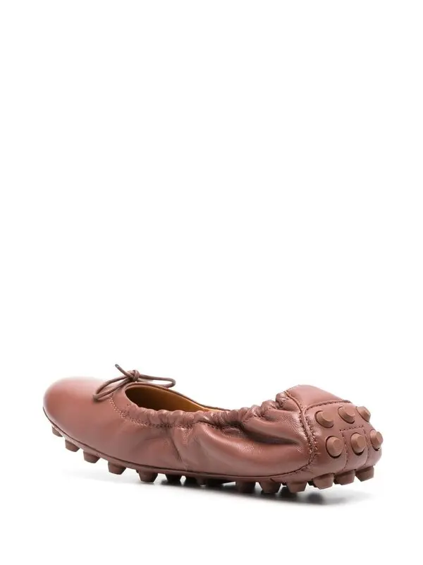 TOD'S Gommino Ballerina Shoes - Brown