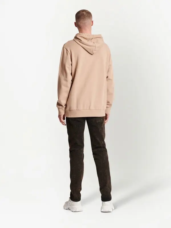 Balmain Logo-embossed Cotton Hoodie - Neutrals