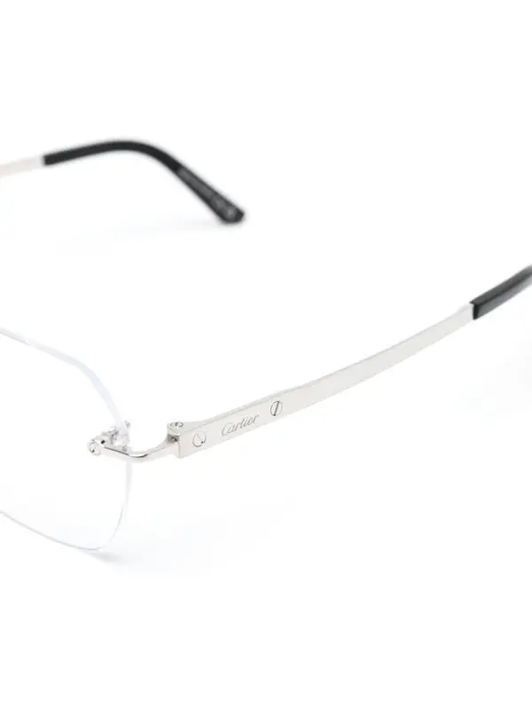 Cartier Logo-engraved Rimless Glasses
