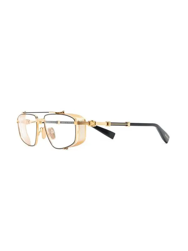 Balmain Two-tone Pilot-frame Glasses - Black