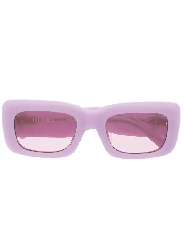 Linda Farrow X The Attico Mini Marfa Sunglasses - Purple