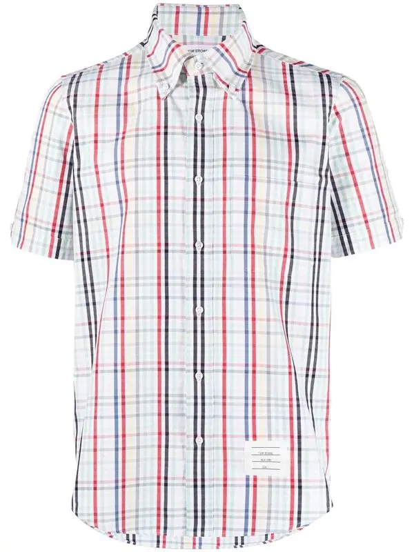 Thom Browne Gingham-check Short-sleeve Shirt