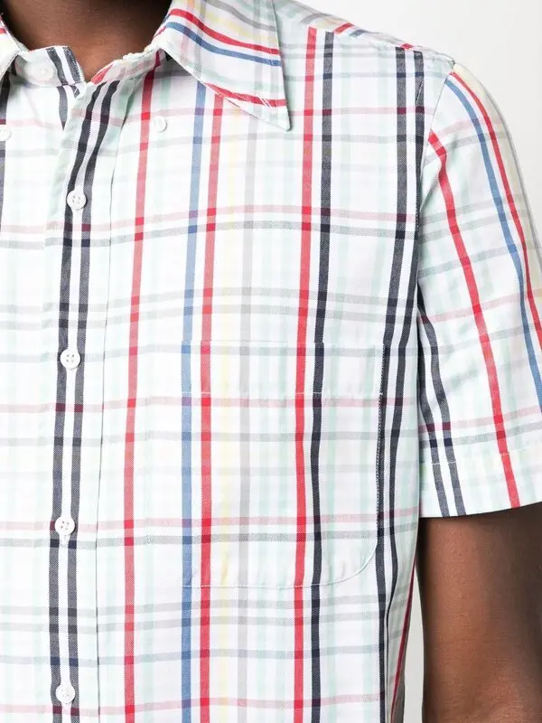 Thom Browne Gingham-check Short-sleeve Shirt