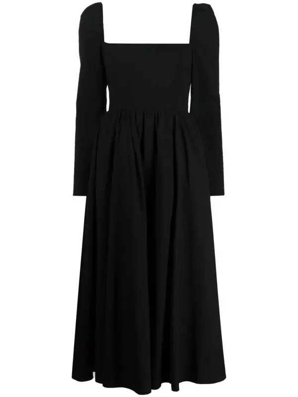 REFORMATION Elly Square-neck Midi Dress
