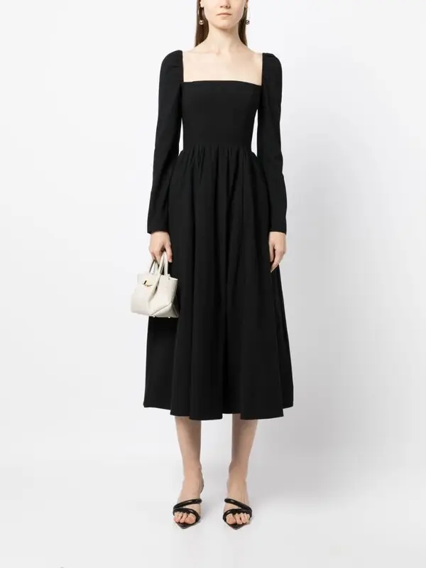 REFORMATION Elly Square-neck Midi Dress