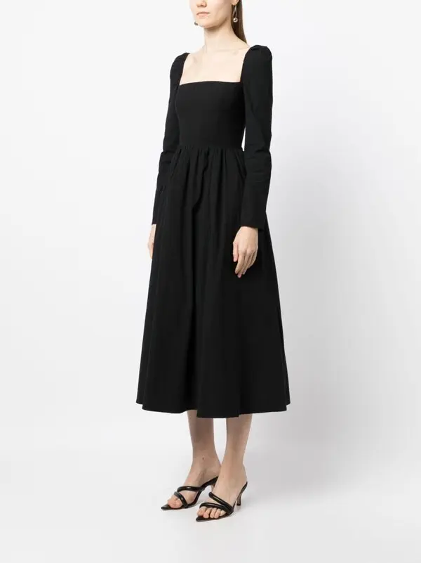 REFORMATION Elly Square-neck Midi Dress