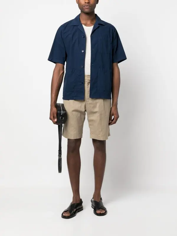 Aspesi Short-sleeve Cotton Shirt - Blue