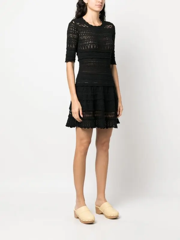 MARANT ETOILE Knitted Cotton Mini Dress