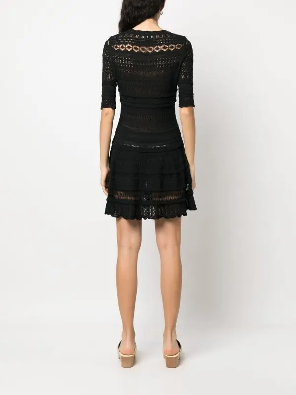 MARANT ETOILE Knitted Cotton Mini Dress