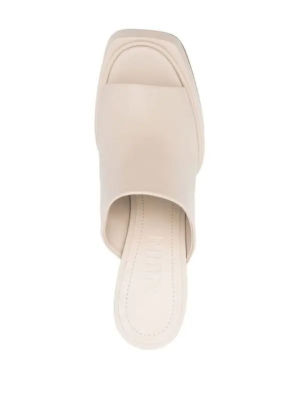 3JUIN Leather Block Heel Sandals