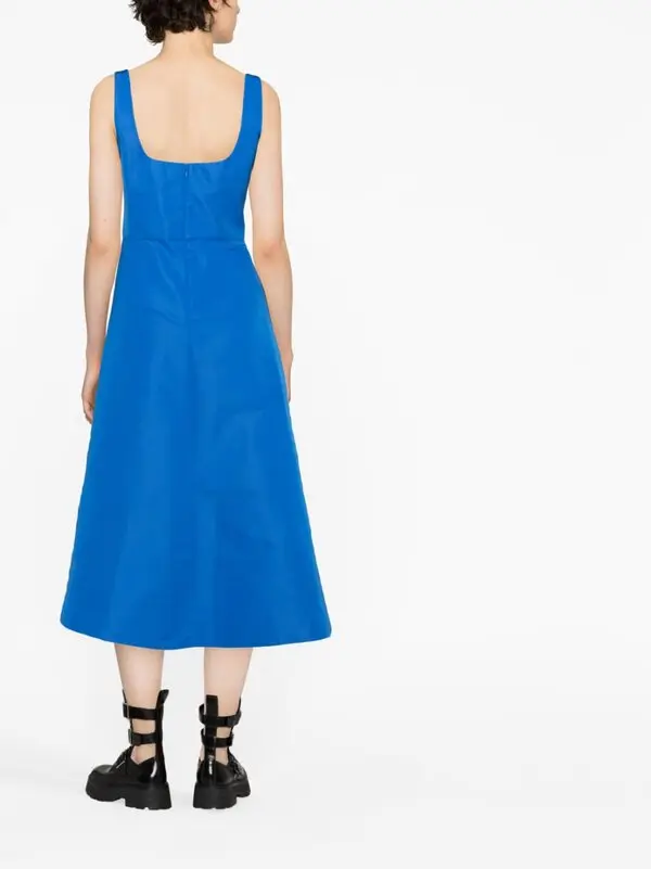 Alexander McQueen Asymmetric Draped Midi Dress