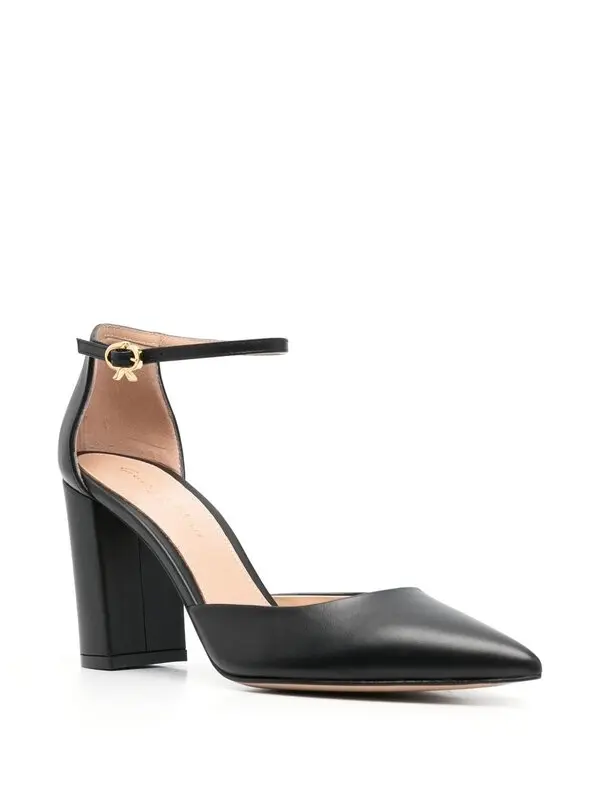 GIANVITO ROSSI Piper Anklet 100mm Leather Pumps