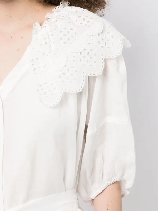 B+AB Lace-detail Ramie Dress