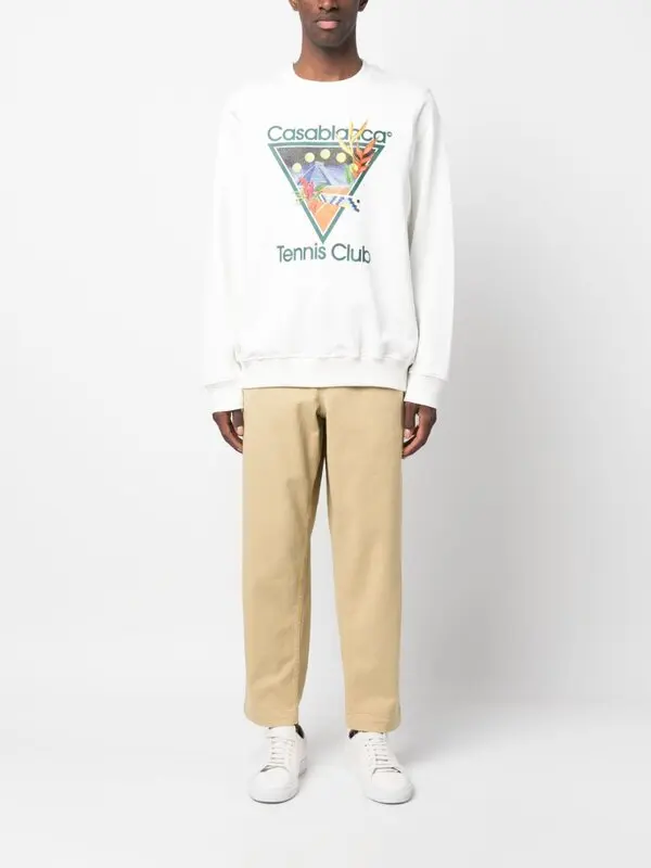 Casablanca Tennis Club Graphic Print Sweatshirt