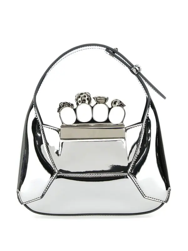 Alexander McQueen Metallic Jewelled Hobo Mini Bag