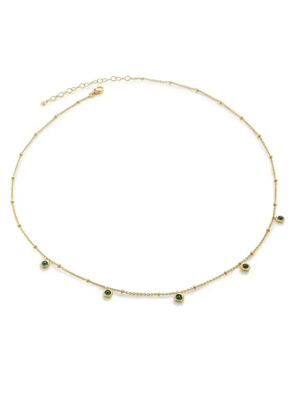 Monica Vinader Onyx Mini Gem Choker Necklace - Gold