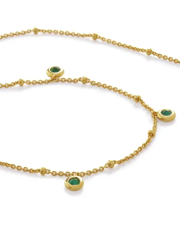Monica Vinader Onyx Mini Gem Choker Necklace - Gold