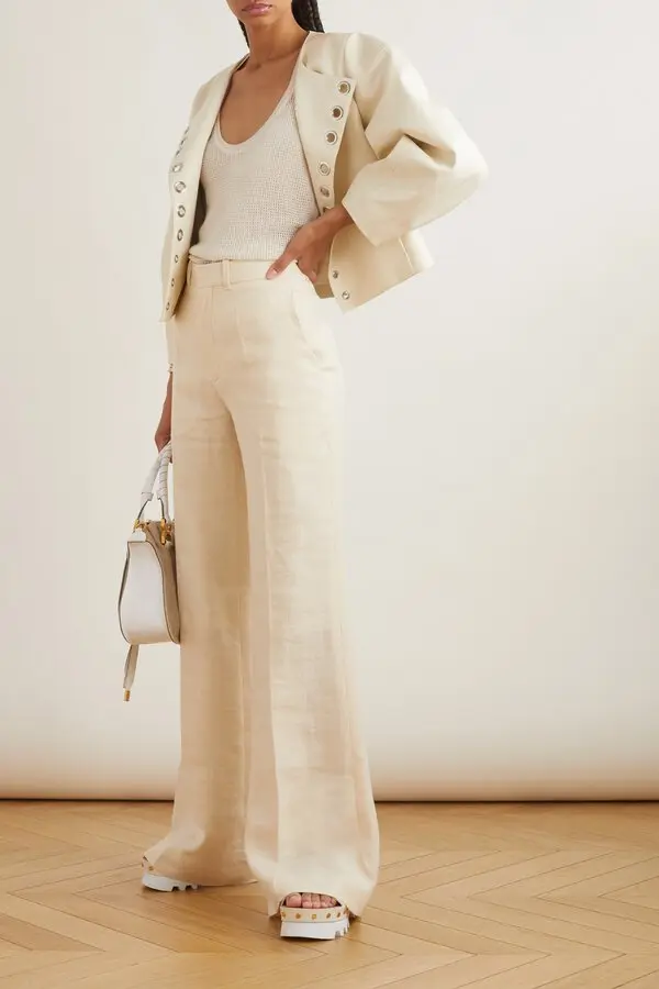 Chloé Linen Wide-leg Pants