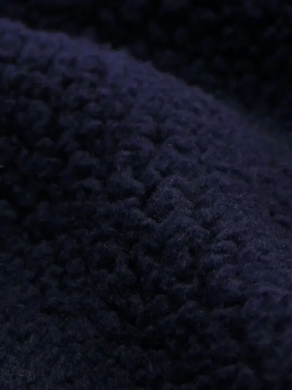 SPORTY & RICH Wellness Bouclé Cropped Sweatshirt - Blue