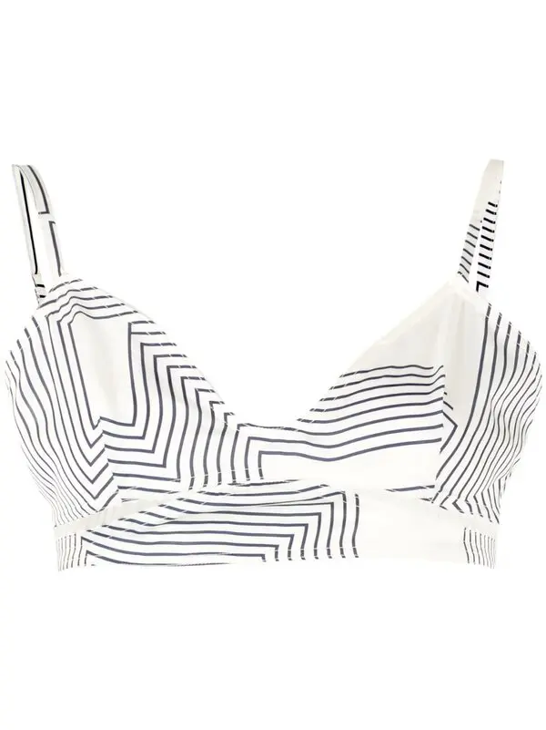 LOW CLASSIC Stripe-pattern Sports Bra