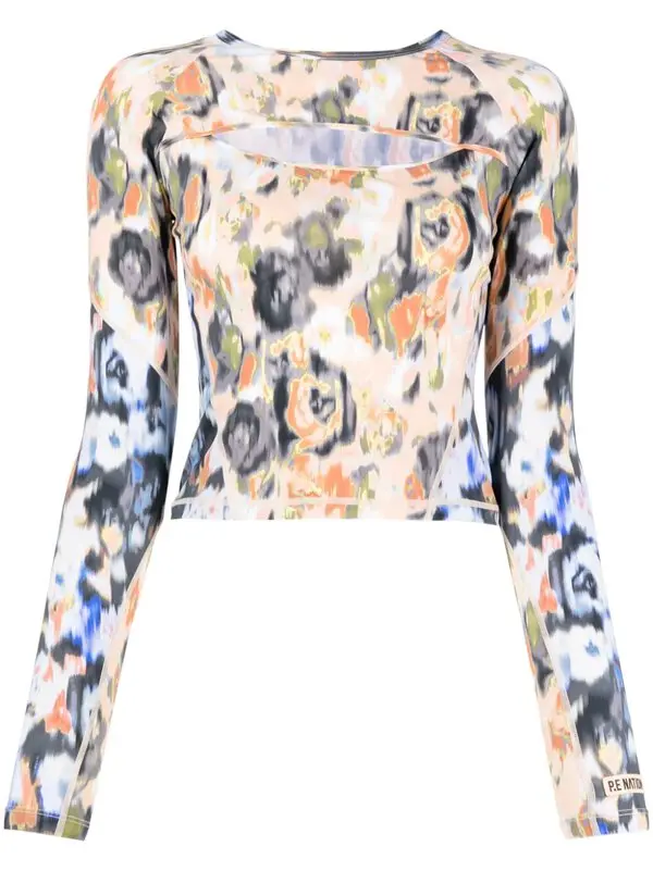 P.E Nation Visualise Floral-print Top - Multicolour