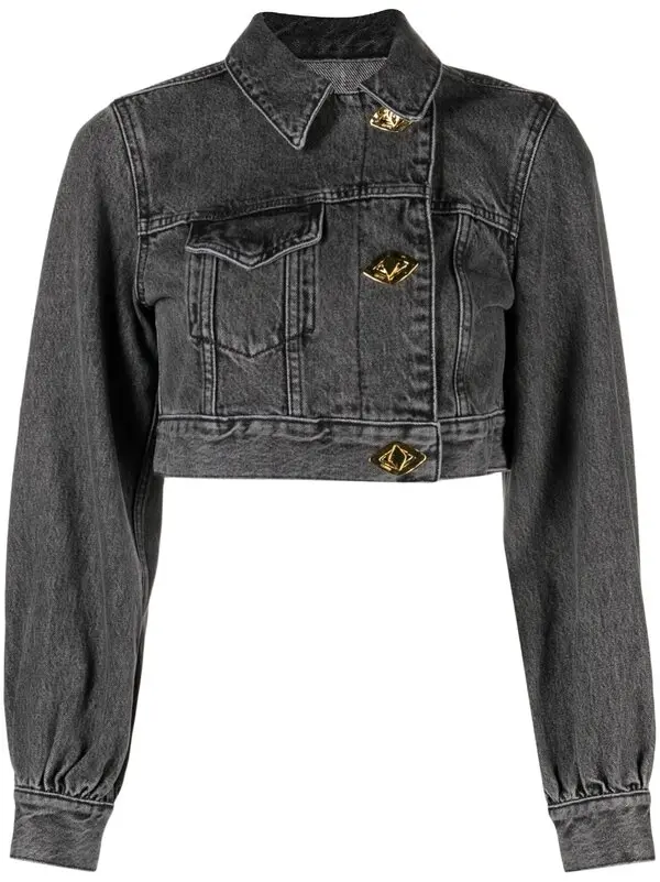 GANNI Cropped Denim Jacket
