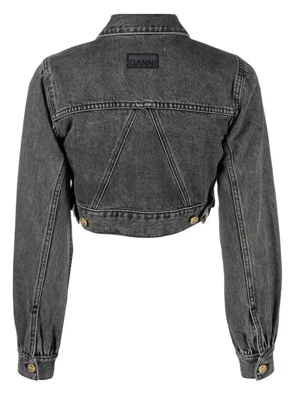 GANNI Cropped Denim Jacket