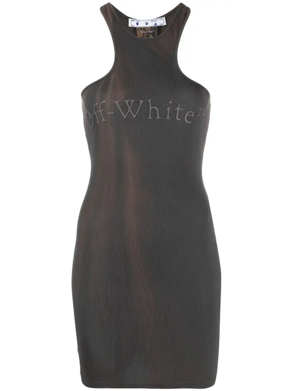 Off-White Logo-detail Tie-dye Sleeveless Minidress