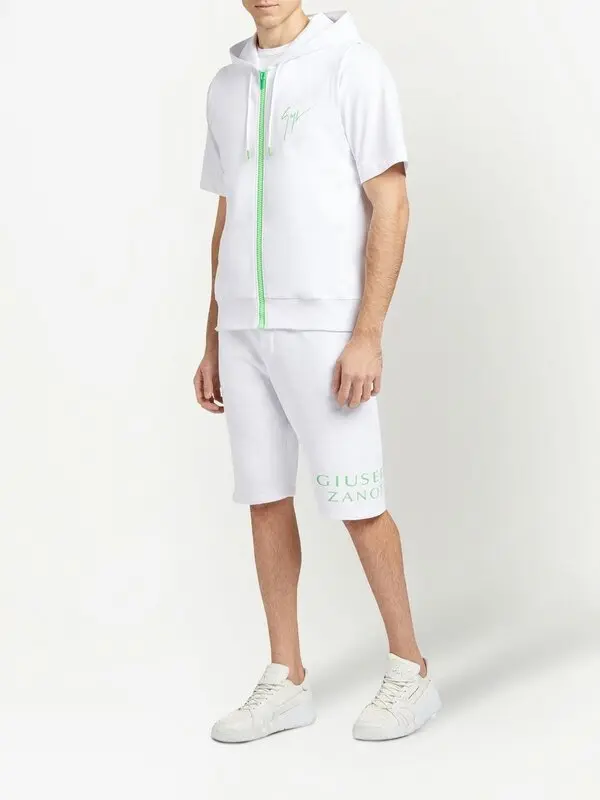 GIUSEPPE ZANOTTI Sleeveless Hoodie - White