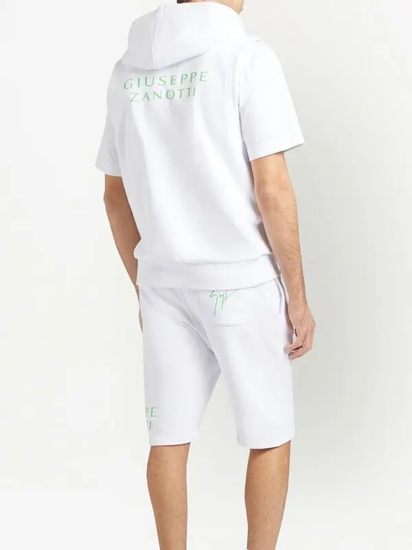GIUSEPPE ZANOTTI Sleeveless Hoodie - White