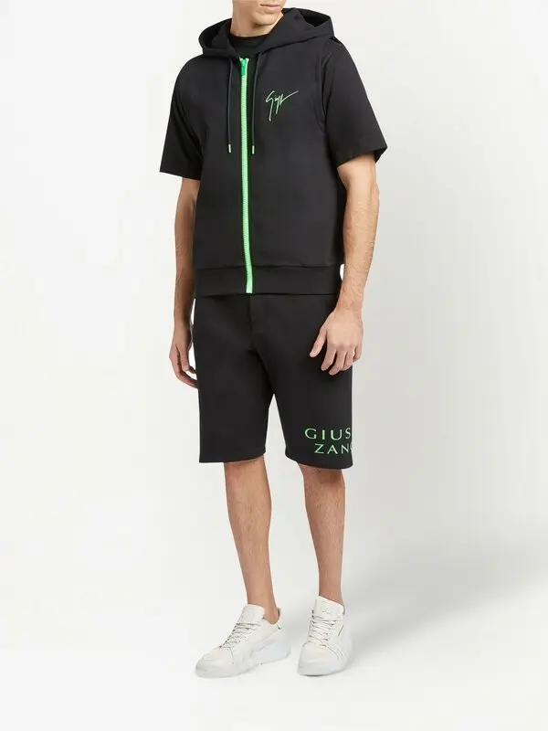 GIUSEPPE ZANOTTI Sleeveless Hoodie - Black