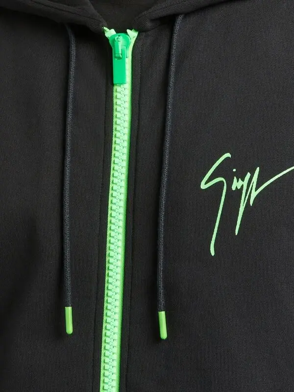 GIUSEPPE ZANOTTI Sleeveless Hoodie - Black